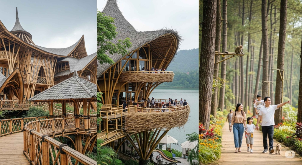 Dusun Bambu Lembang: Wisata Keluarga dengan Arsitektur Bambu yang ...
